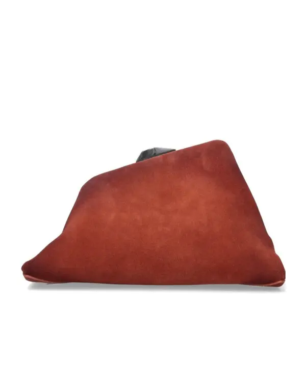Attico Logo Detailed Irregular Shape Clutch Bag - Red
