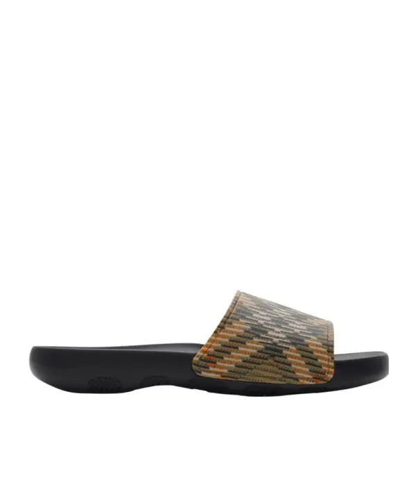 Burberry Check Slip-on Slides - Sand