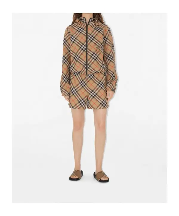 Burberry Check Slip-on Slides - Sand