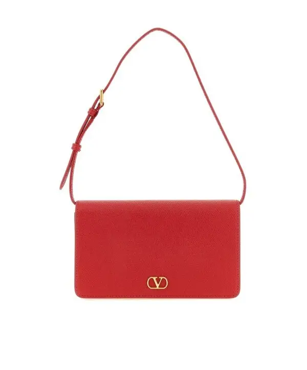 Valentino Garavani Vlogo Plaque Mini Shoulder Bag - Red