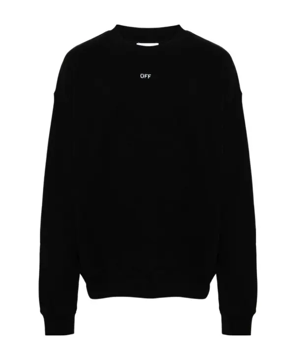 Off-White Logo Printed Crewneck Sweatshirt - Black