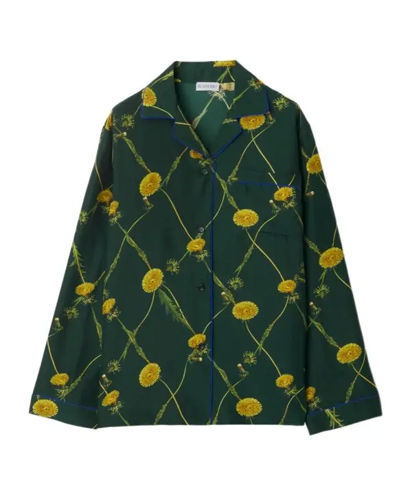 Burberry Floral Printed Long-sleeve Shirt - Green