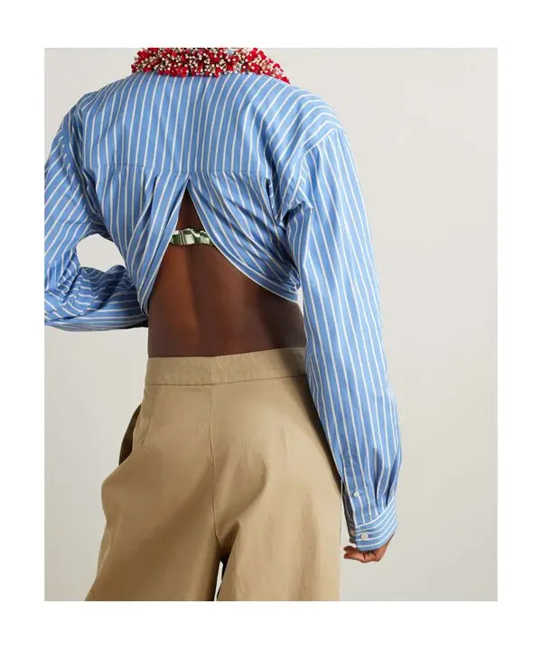Dries Van Noten Calbero Striped Long-sleeve Shirt