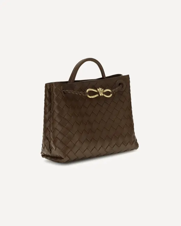 Bottega Veneta Andiamo Small Woven Tote Bag - Brown