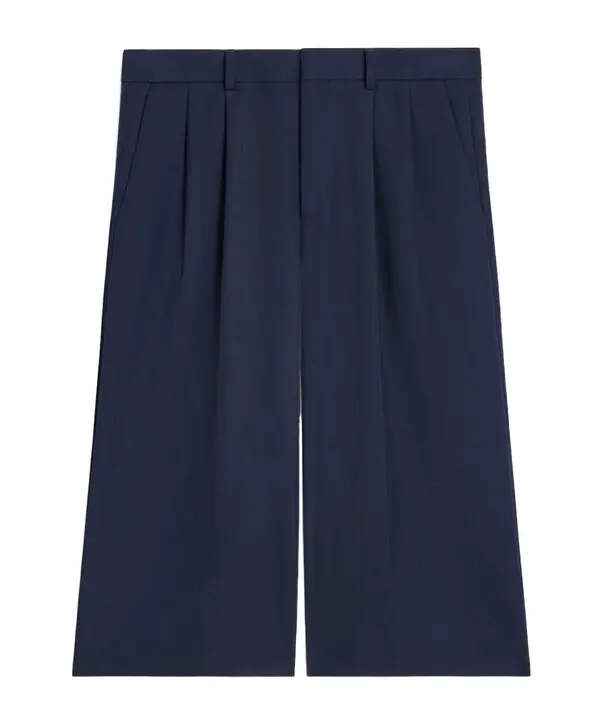 Celine Bermudas In Cotton And Wool Gabardine - Black