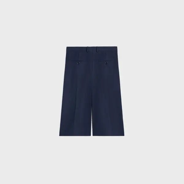 Celine Bermudas In Cotton And Wool Gabardine