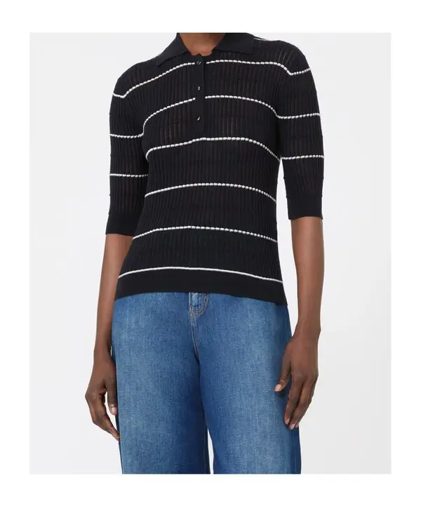 Max Mara Gallo Knitted Polo Shirt - Blue