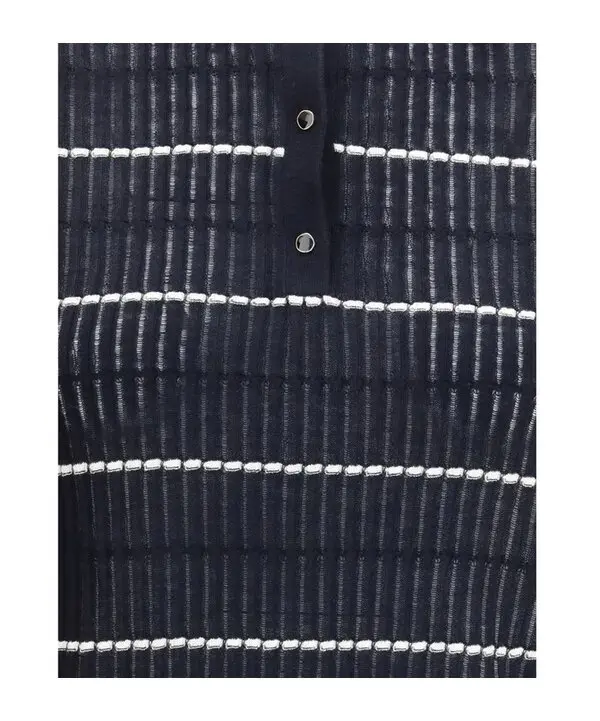 Max Mara Gallo Knitted Polo Shirt - Blue