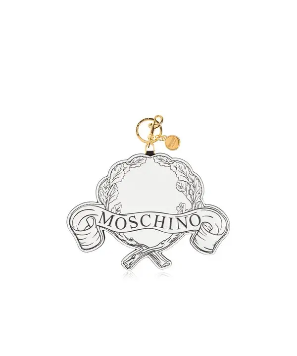 Moschino Charm Keyring - White