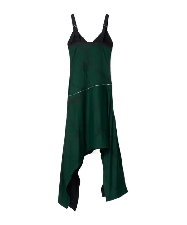 Burberry Shield Hardware Asymmetric Midi Dress