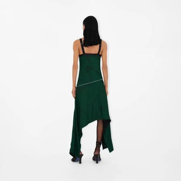 Burberry Shield Hardware Asymmetric Midi Dress