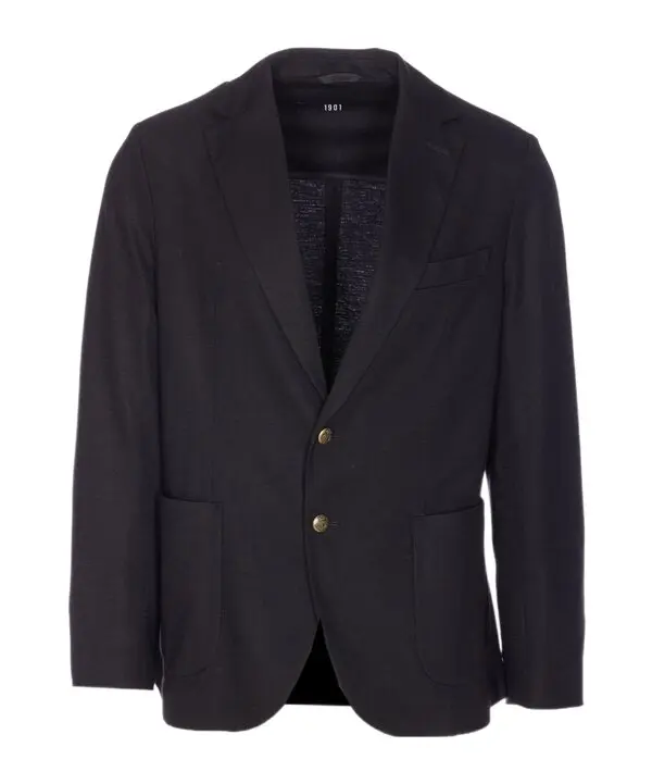 CIRCOLO 1901 Buttoned Blazer With Notch Lapel - Black