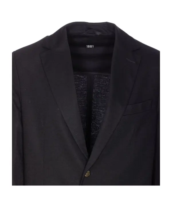 Circolo 1901 Buttoned Blazer With Notch Lapel - Black