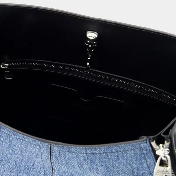 Alexander McQueen Skull Denim Hobo Bag