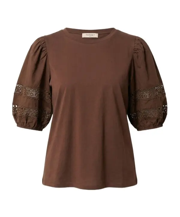 TWINSET Embroidered Balloon-sleeve T-shirt - Green