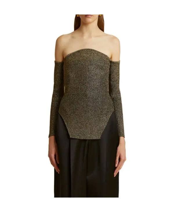 Khaite The Maria Off-shoulder Knitted Jumper