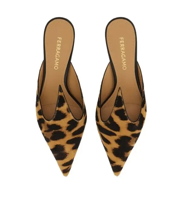 FERRAGAMO Dorye Pointed-toe Mules - Multi-color