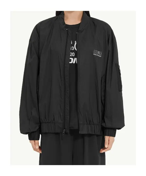 MAISON MARGIELA X Salomon Numbers-printed Zipped Bomber Jacket - Black