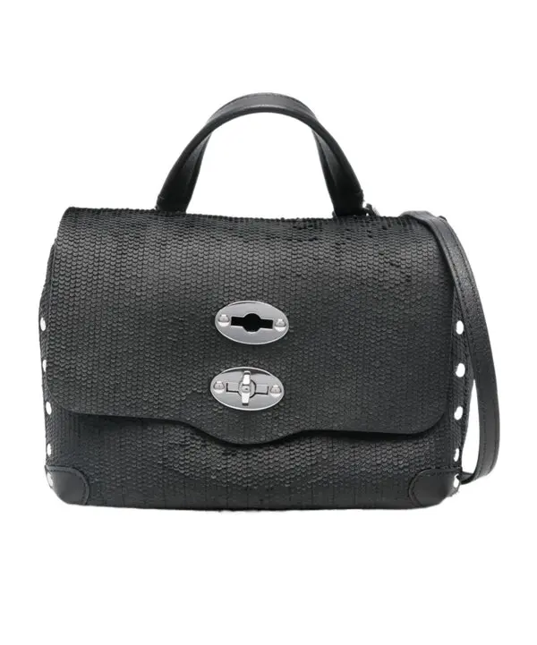 ZANELLATO Turnlock Shoulder Bag - Black