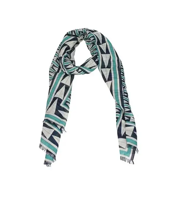 LANVIN Geometric Pattern Scarf - Gray