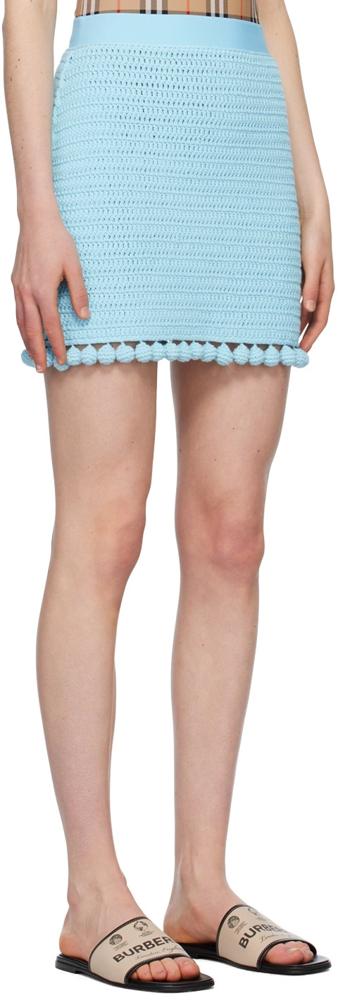 Burberry Crochet-knit Straight Skirt With Pompoms