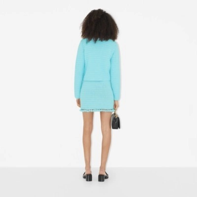 Burberry Crochet-knit Straight Skirt With Pompoms