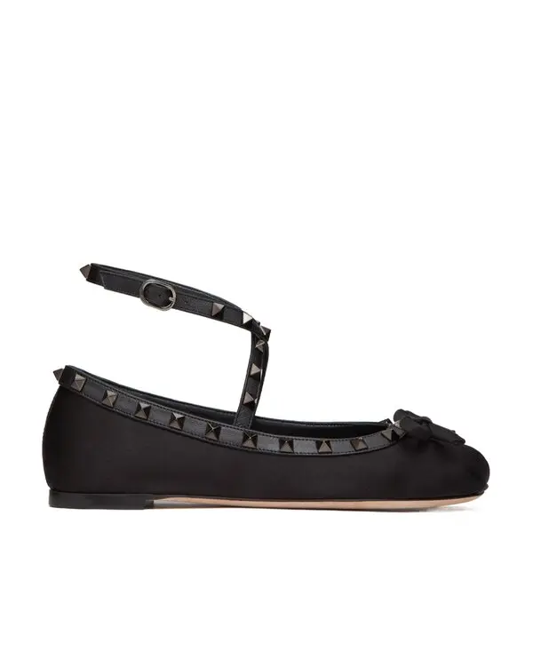 Valentino Garavani Rockstud Ballerina Flats - Black