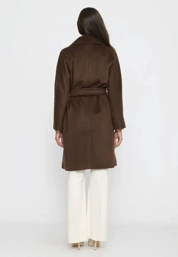 Max Mara Long-sleeved Belted Coat - Brown