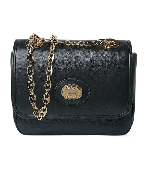 Gucci Small Flip Shoulder Bag With Chain Strap
