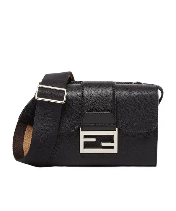 Fendi Double Baguette Crossbody Bag - Black