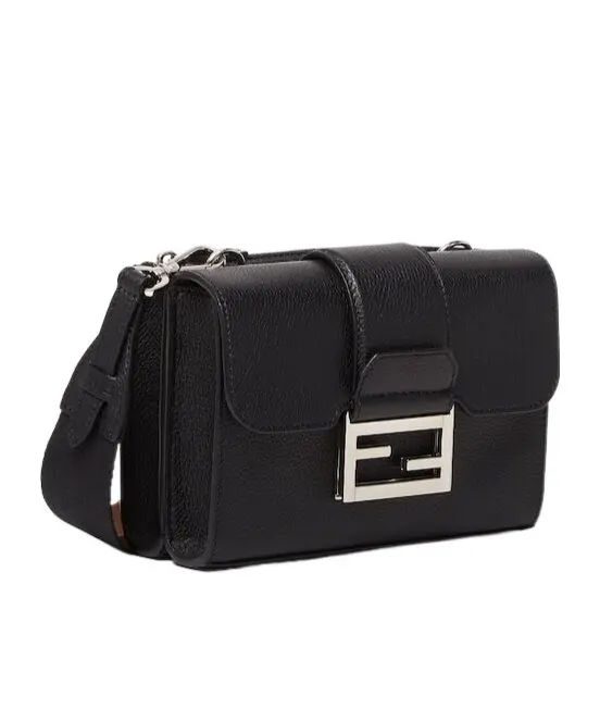 Fendi Double Baguette Zipped Messenger Bag - Black