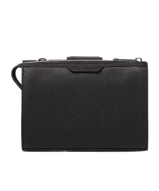 Fendi Double Baguette Zipped Messenger Bag - Black