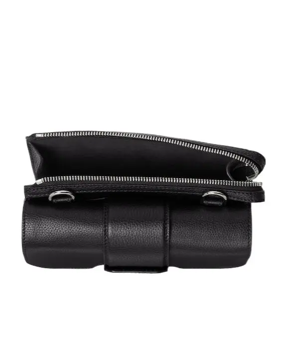 Fendi Double Baguette Zipped Messenger Bag - Black