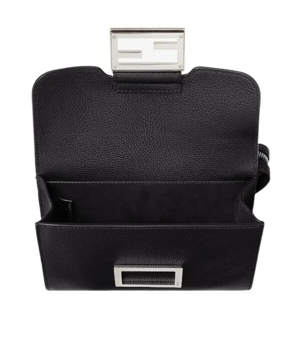 Fendi Double Baguette Zipped Messenger Bag - Black