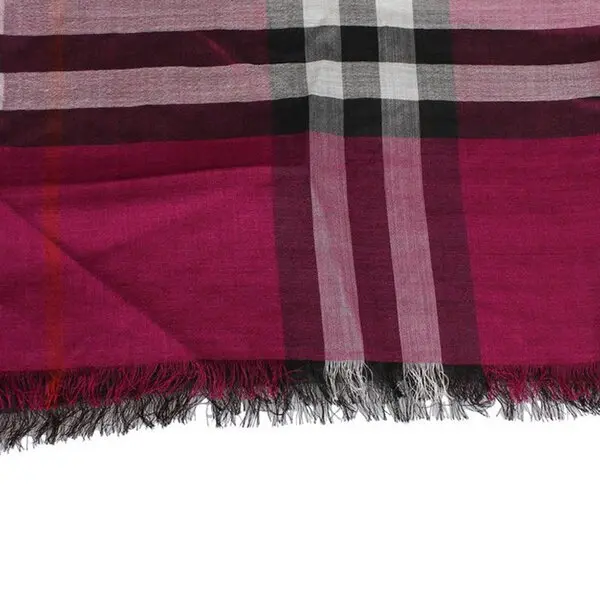 Burberry Plaid Striped Scarf - Red
