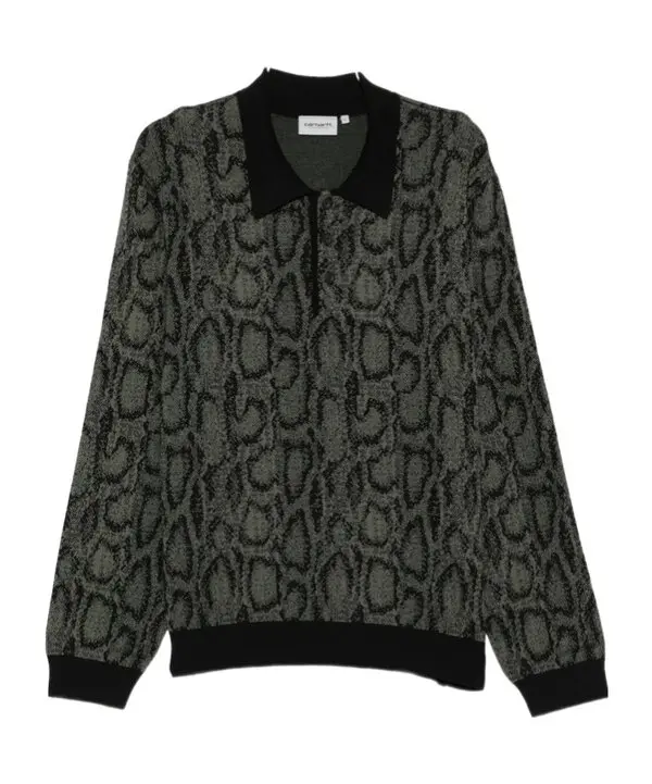 Carhartt Work In Progress Patterned Knitted Polo Sweater