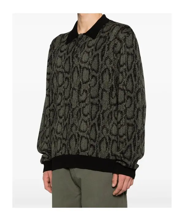 Carhartt Work In Progress Patterned Knitted Polo Sweater