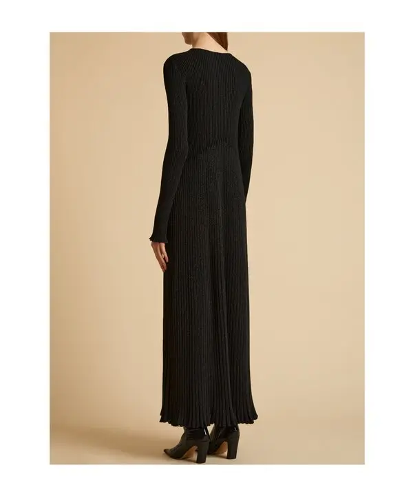 Khaite Ribbed Knit Maxi Dress