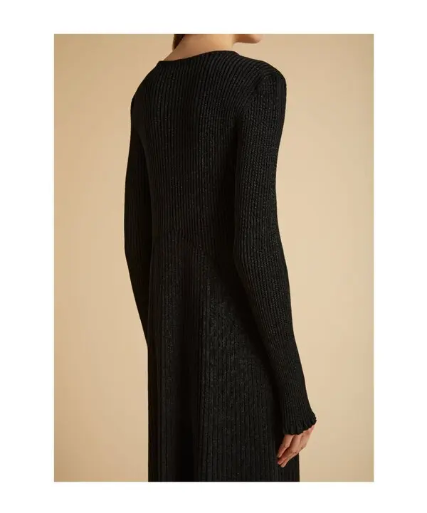 Khaite Ribbed Knit Maxi Dress