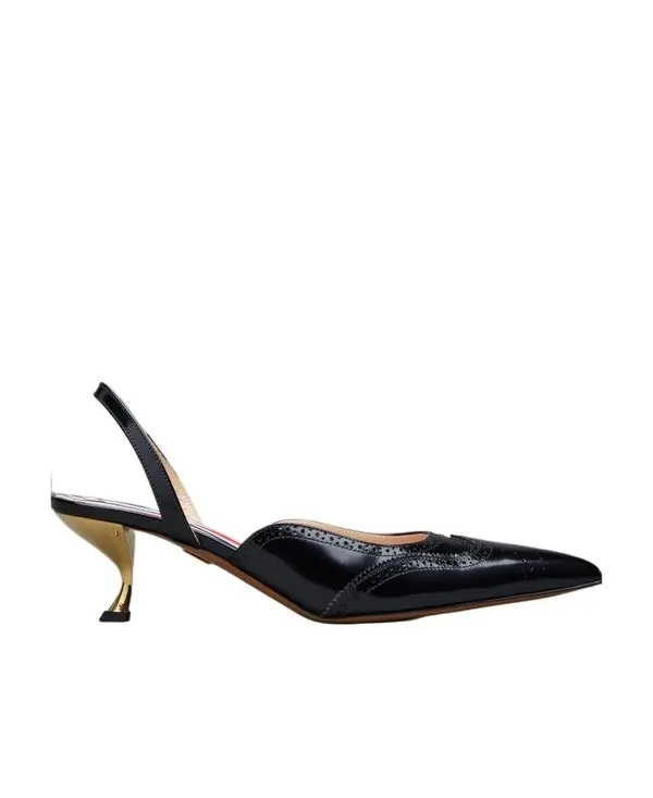 Thom Browne Pointed-toe Slingback Pumps - Black