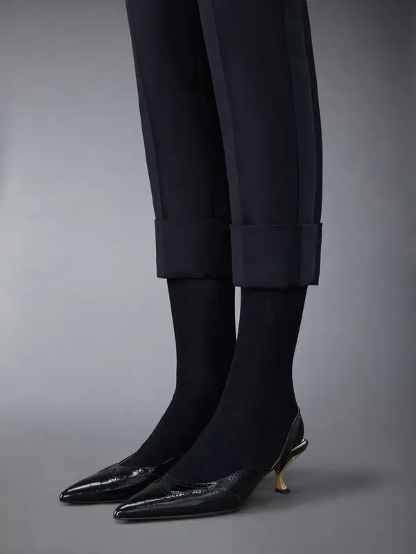Thom Browne Pointed-toe Slingback Pumps - Black