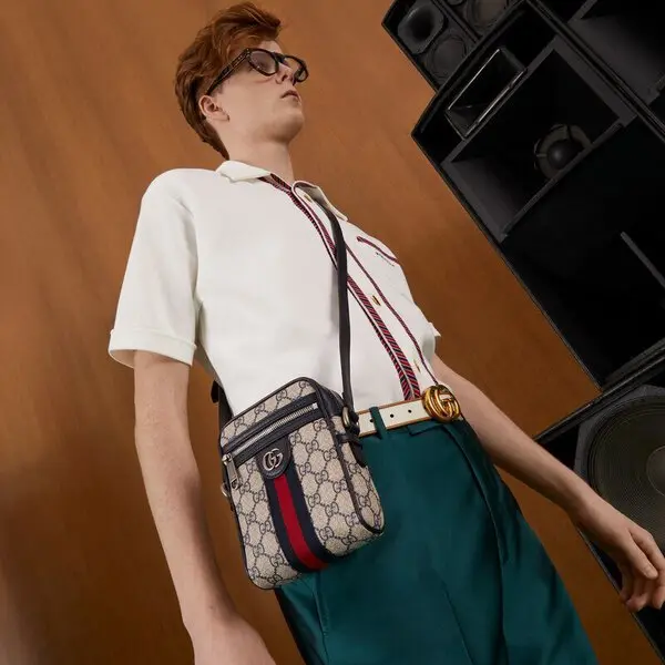 Gucci Ophidia Gg Shoulder Bag - Beige/blue