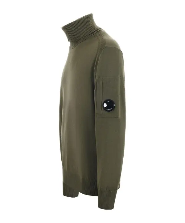 C.P. COMPANY Ribbed Turtleneck Sweater With Lens Pocket