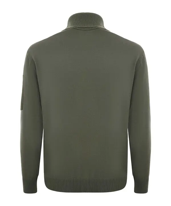 C.P. COMPANY Ribbed Turtleneck Sweater With Lens Pocket