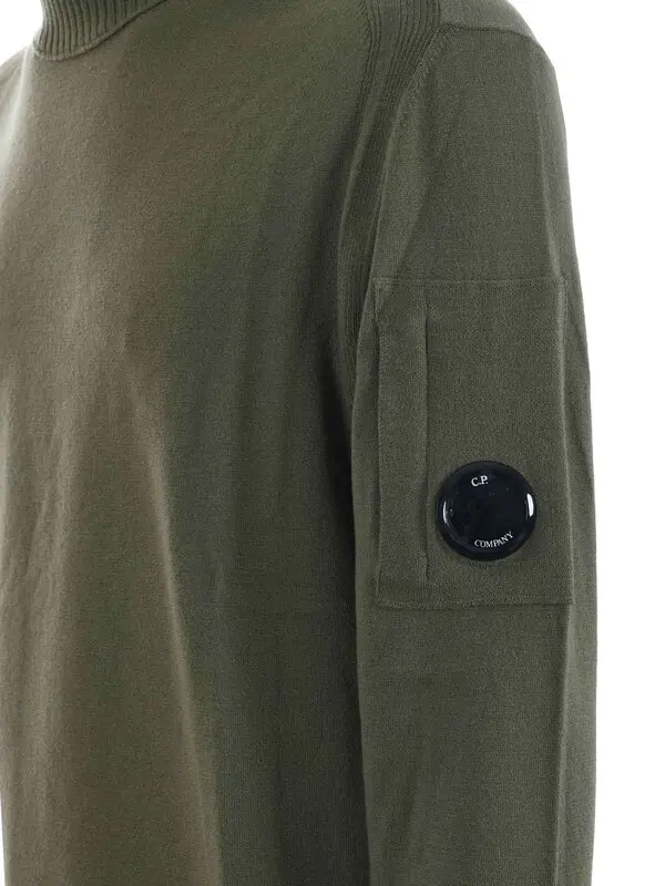C.P. COMPANY Ribbed Turtleneck Sweater With Lens Pocket