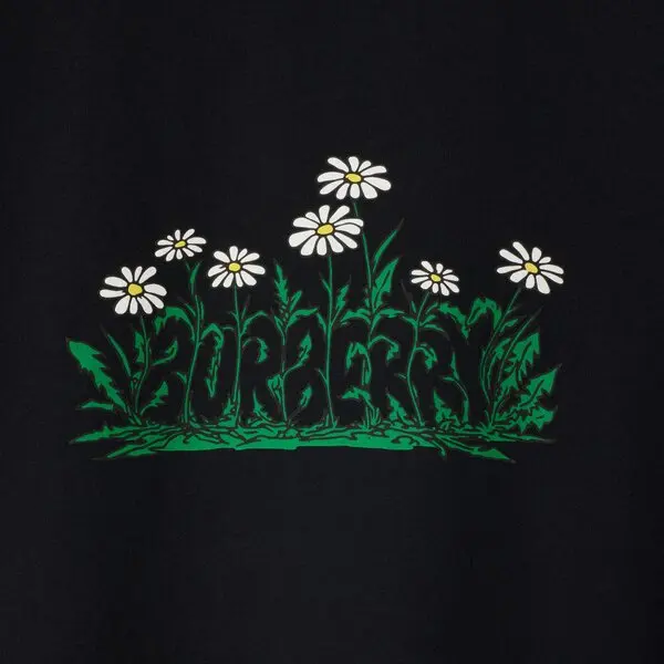 Burberry Daisy Logo Cotton T-shirt - Black