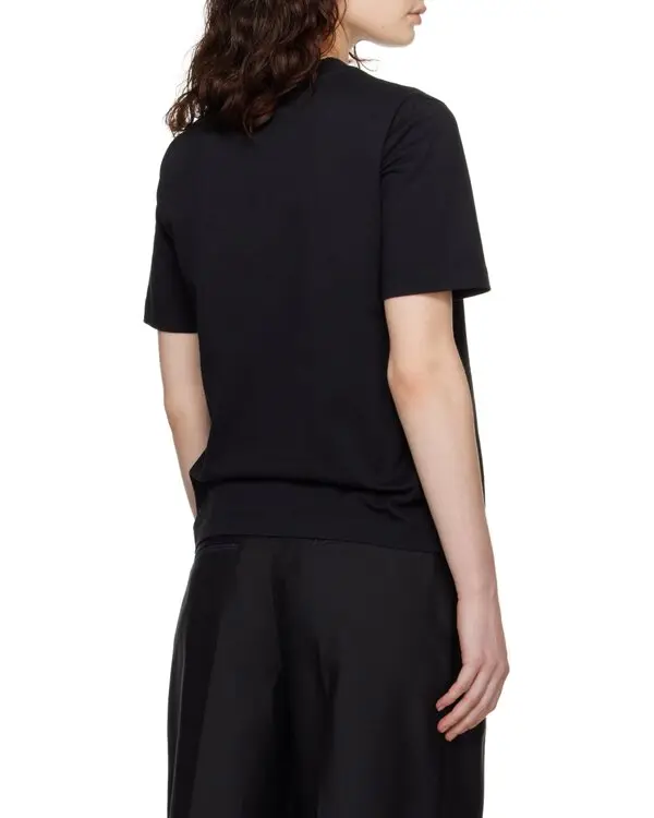 Burberry Daisy Logo Cotton T-shirt - Black