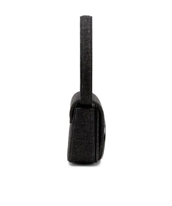 DIESEL® 1dr Logo Plaque Shoulder Bag - Black