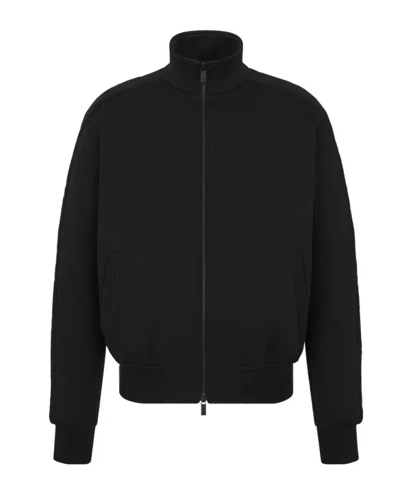 Dior Oblique Zip-up Track Jacket - Black
