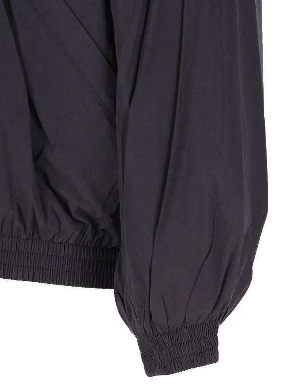 Balenciaga Zip-up Turtleneck Jacket With Logo Embroidery